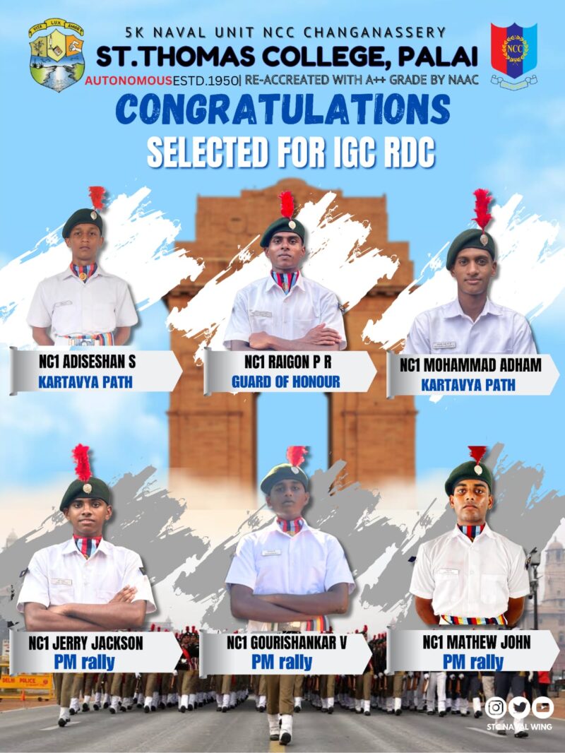 Congratulations On IGC RDC Selection - St.Thomas College Palai (Autonomous)